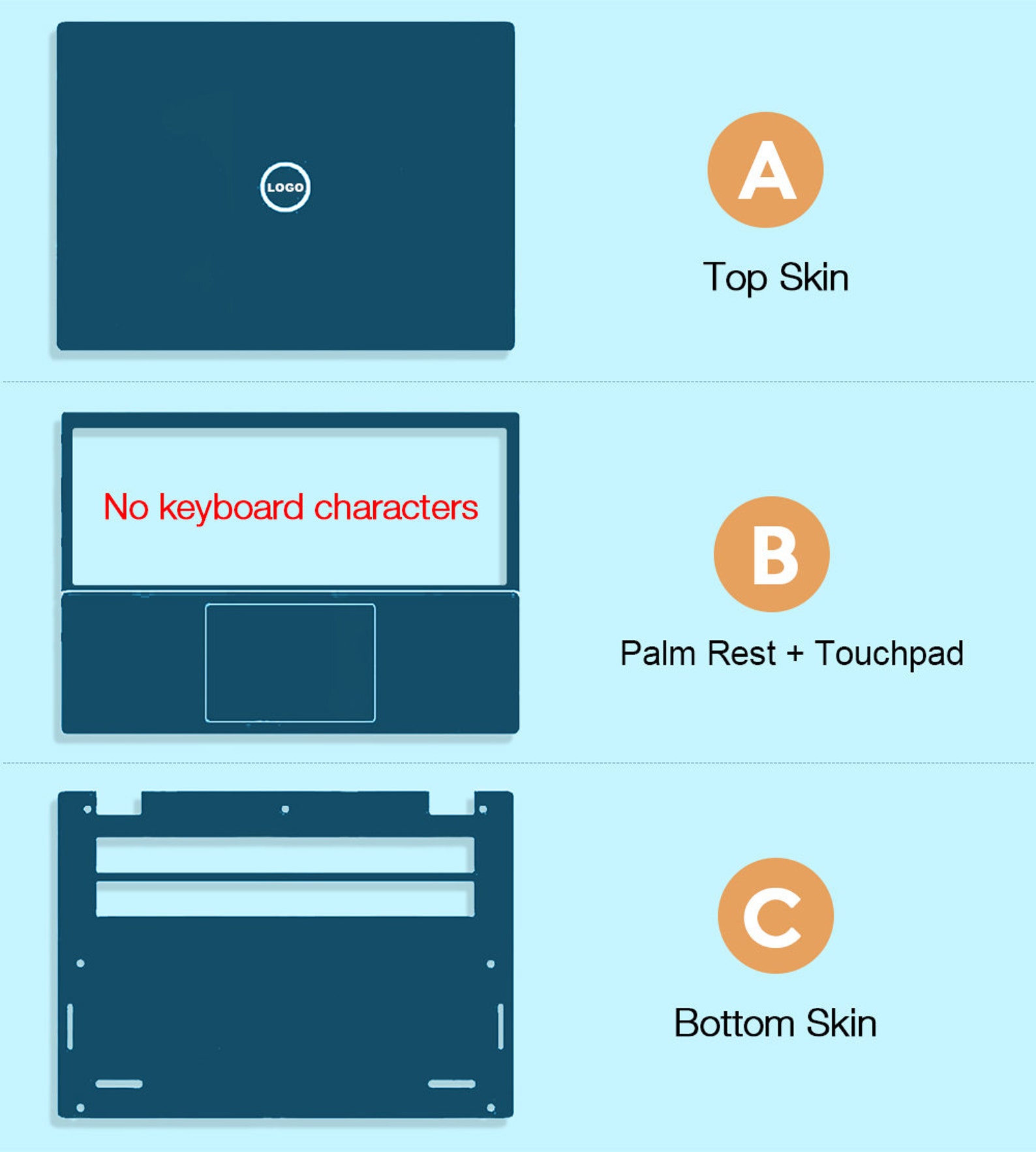 HP Laptop Vinyl Sticker Art Design Blue Texture Design Personalized ...