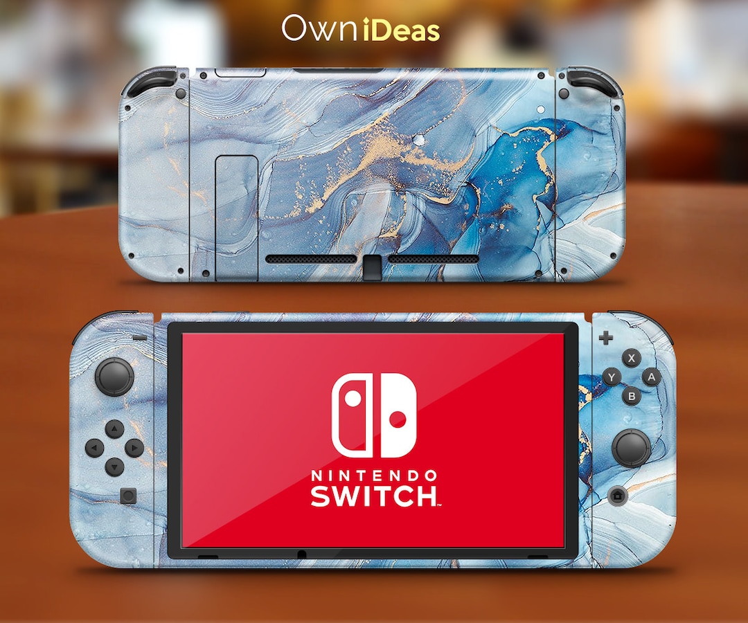 Nintendo Switch Decal, Blue Marble Texture Design Personalized Gifts ...