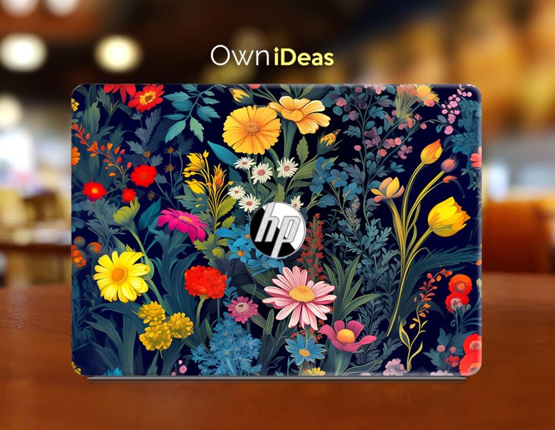 Hp Laptop Sticker Colorful Flower Pattern Birthday Gift for Girlfriend ...