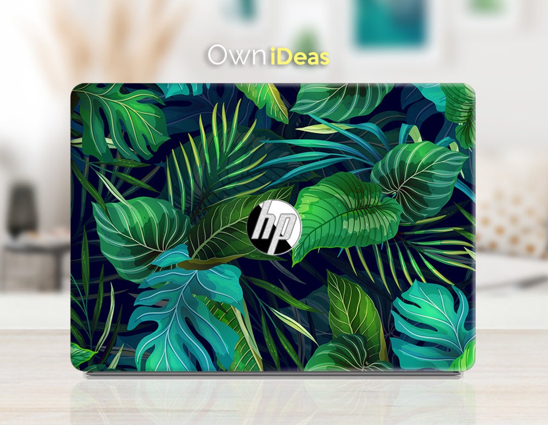 Hp Gaming Laptop Skin, Green Leaves, Personalized Gift, Fits HP Spectre ...