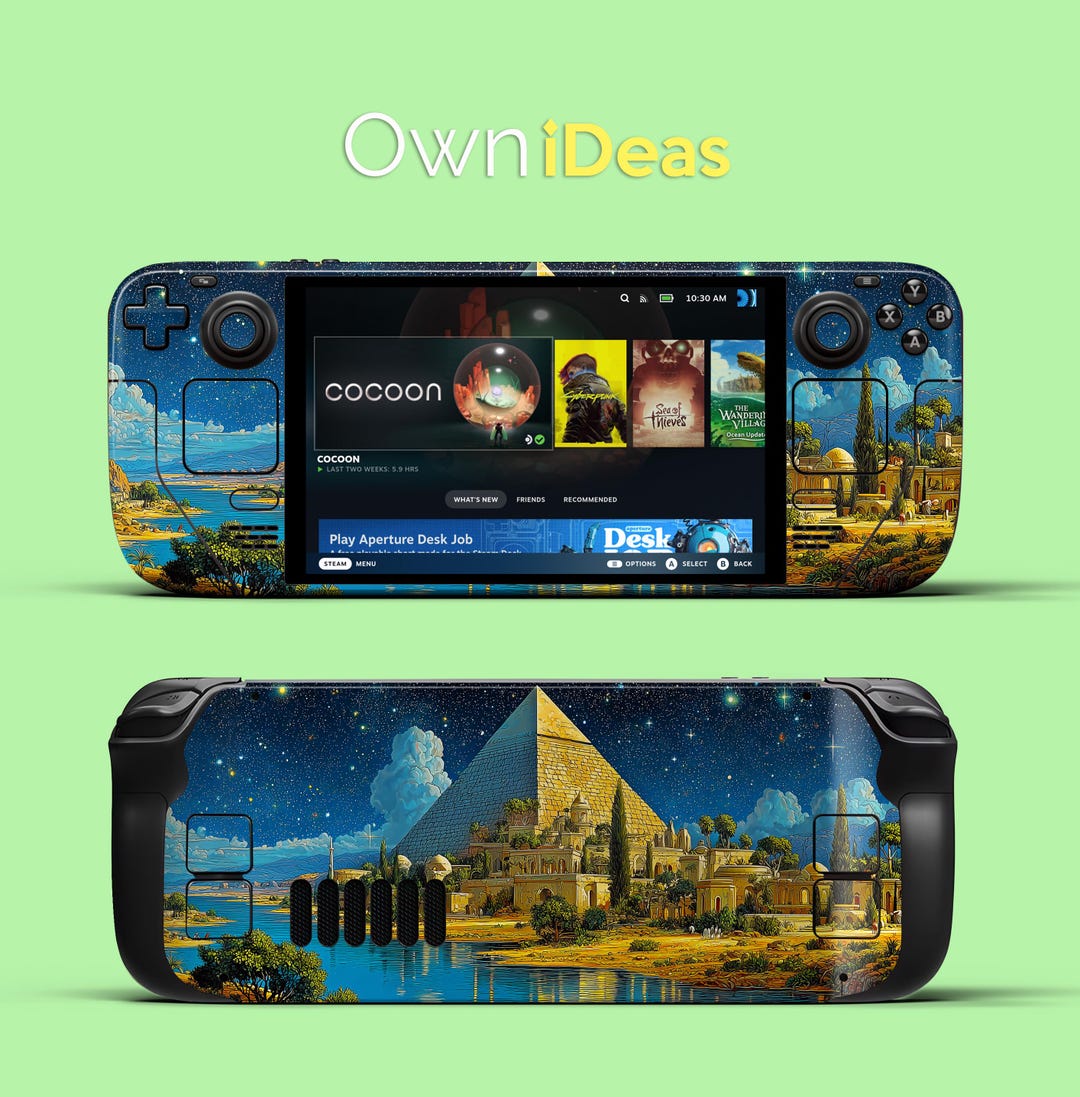 Custom Steam Deck Oled Skins With Clear Case Starry Night Pyramid ...