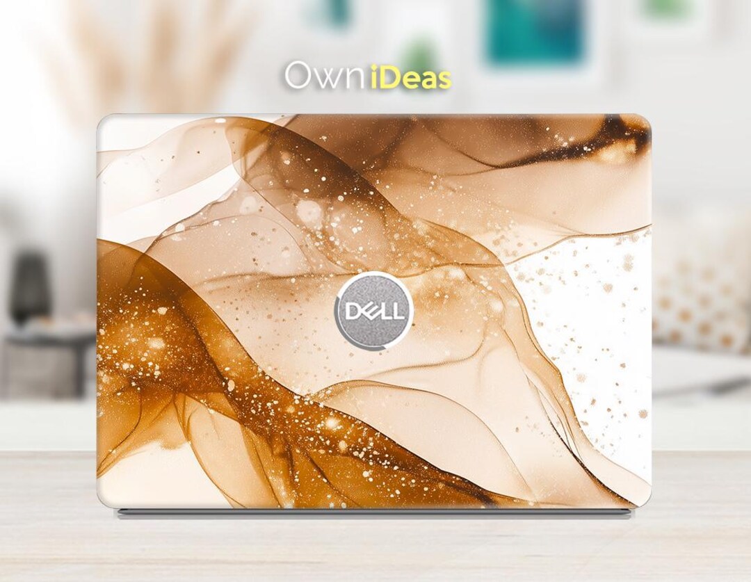 Dell XPS Laptop Decal Brown Marble Pattern Personalized Gift Computer ...