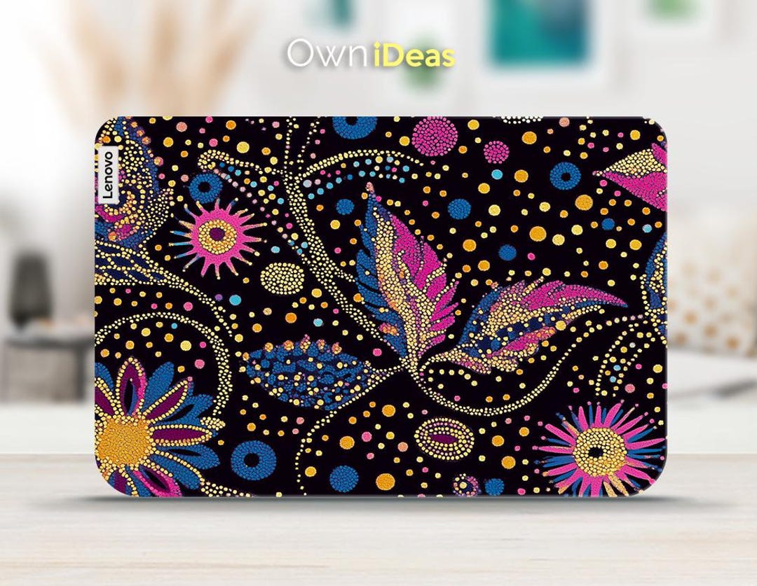 Lenovo Laptop Colorful Dot Plant Pattern Vinyl Sticker Personalized ...