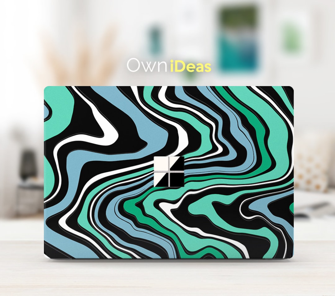 Surface Book Laptop Skin Abstract Curve Customizable Personalized Gift ...