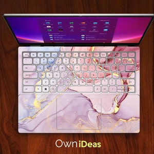 Dell Laptop Skins With Pink Marble Texture Design Personalized Gifts ...