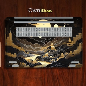 Lenovo Laptop Decal Round Moon Design Personalized Customizable Gift ...