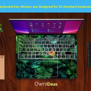 Hp Elitebook Laptop Sticker Green Leaf Pattern Personalized Graduation ...