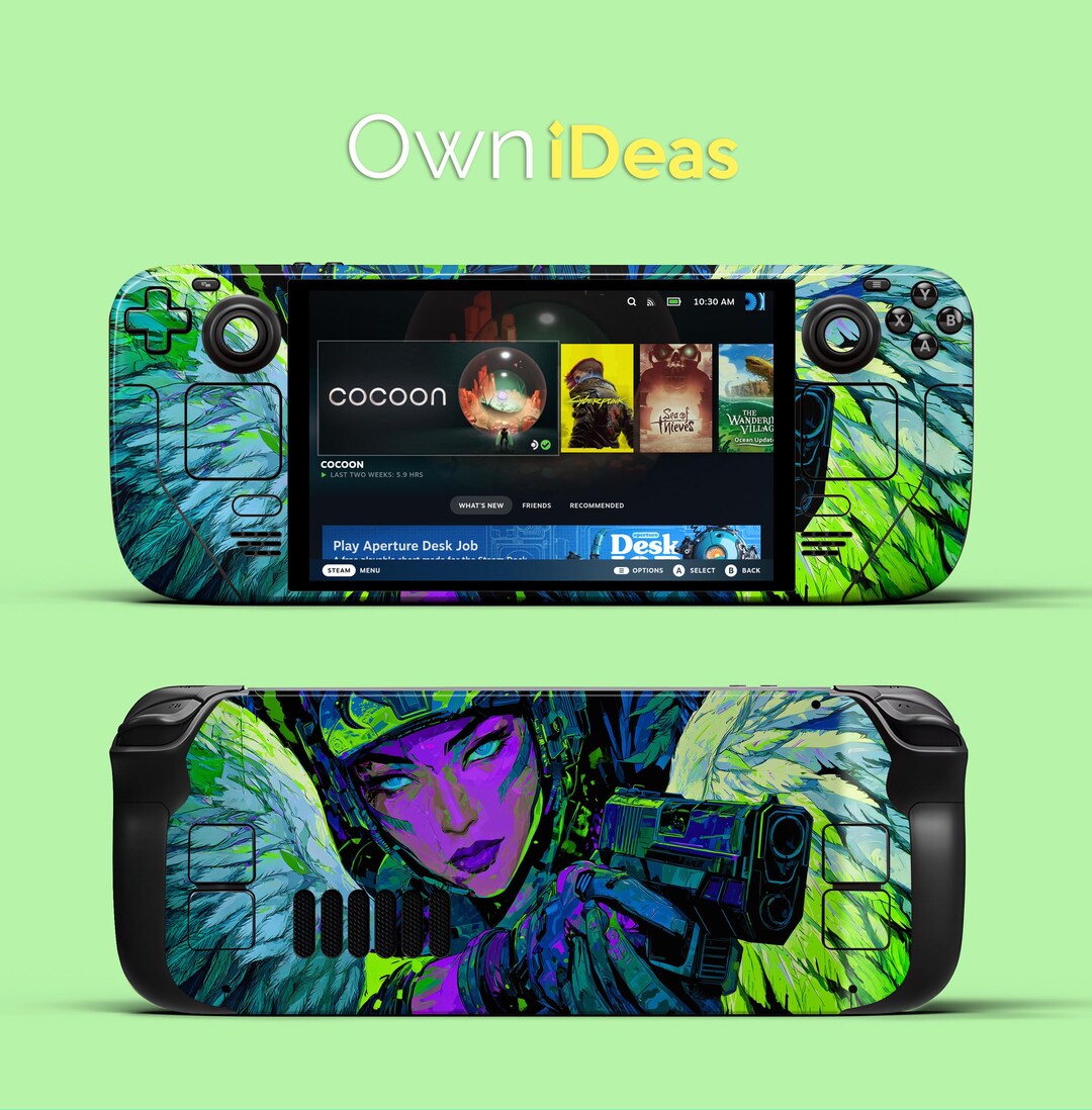 Steam Deck Decal Skin Sticker Accessories Fluorescent Warrior Pattern ...