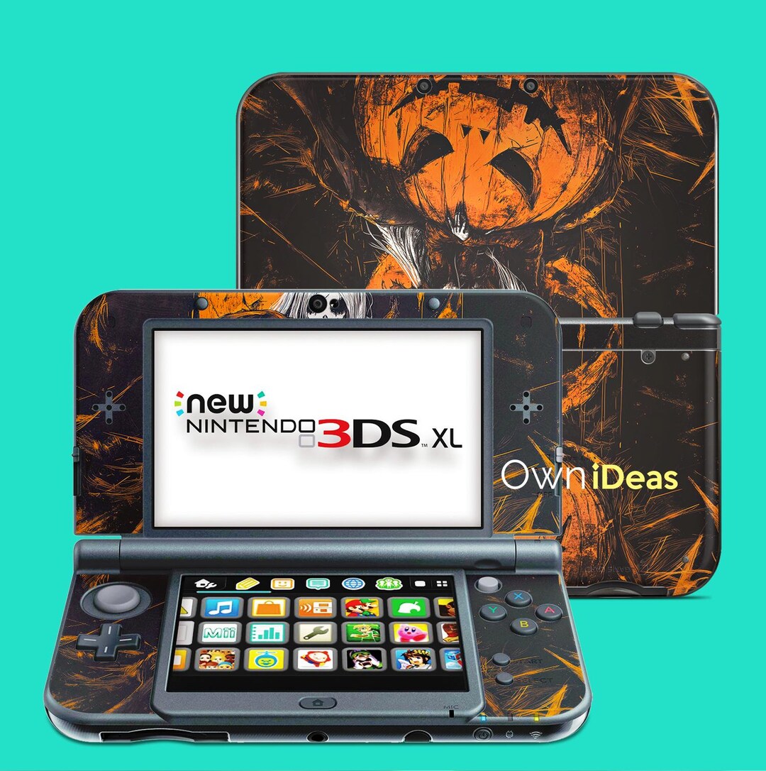 Custom New Nintendo 3ds Xl Game Skin With Clear Case Dark Smile Design ...