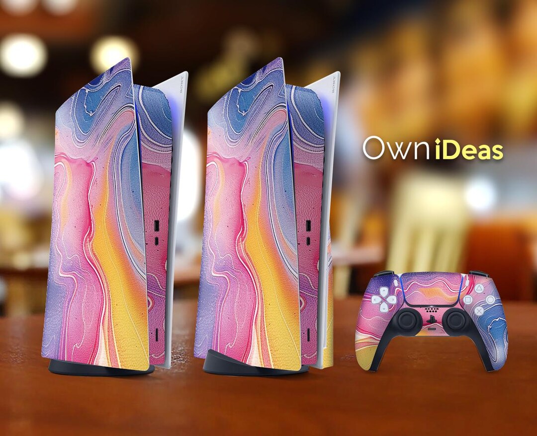 Ps5 Decal Skin Ps5 Console Packaging Unique Marble Texture Customizable ...