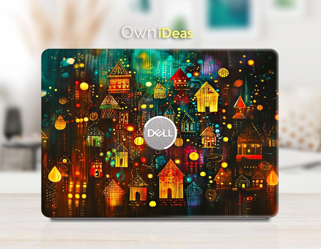 Dell Alienware R16 Laptop Decal Colorful Building Personalized Gift ...
