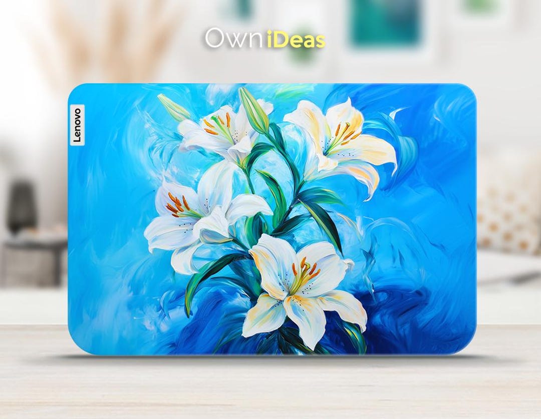 Lenovo Laptop Skin Oil Painting Flowers Vinyl Sticker Personalized ...