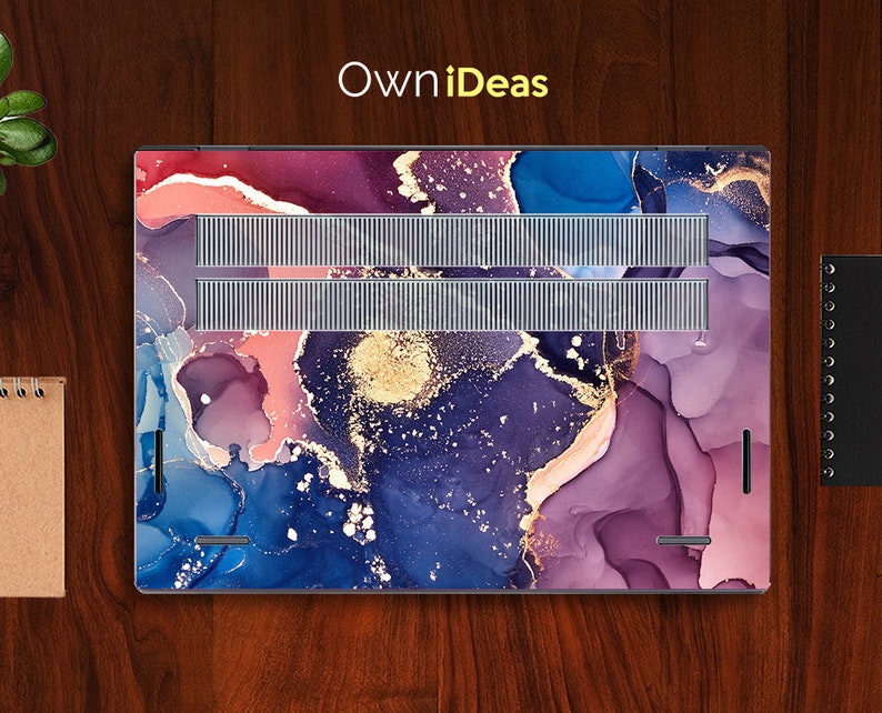 Hp Laptop Skins Colorful Marble Texture Personalized Gift - Etsy