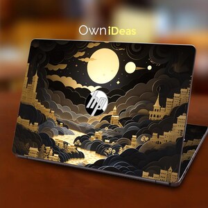 Hp Laptop Sticker Moon Pattern Personalized Gift Vinyl Sticker for Hp ...