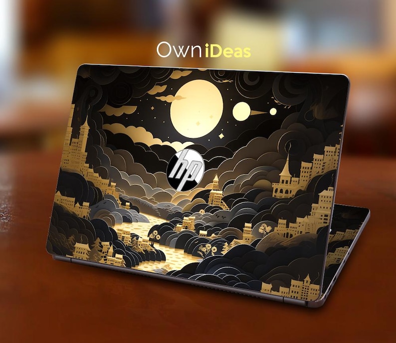 Hp Laptop Sticker Moon Pattern Personalized Gift Vinyl Sticker for Hp ...