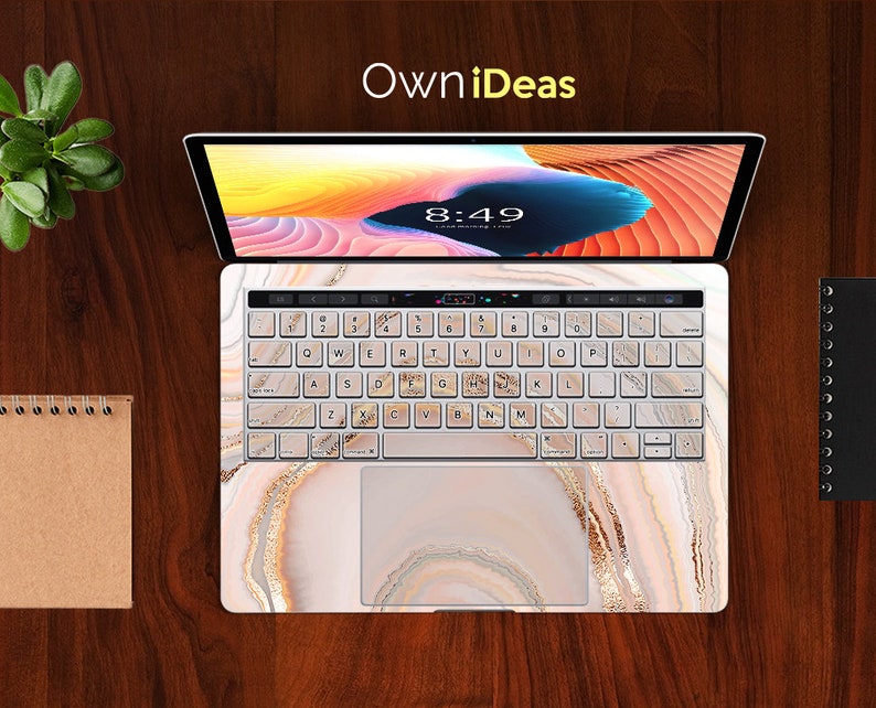 M2 Macbook Skin Pink Marble Texture Design Apple Laptop Decal - Etsy
