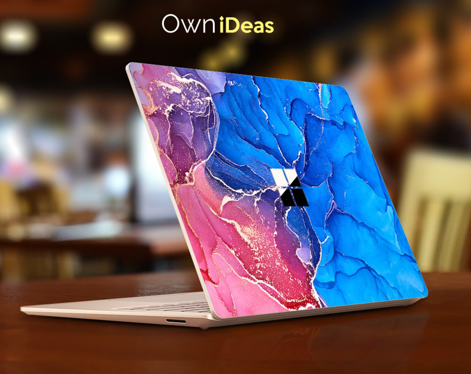 Surface Book 2 15-inch Pink Blue Color Customizable Personalized Gift ...