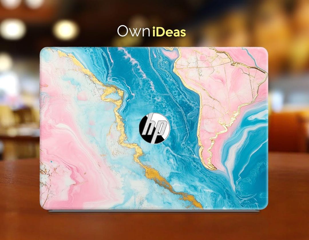 HP 17-da Laptop Decal Colorful Marble Pattern Personalized Gift for ...