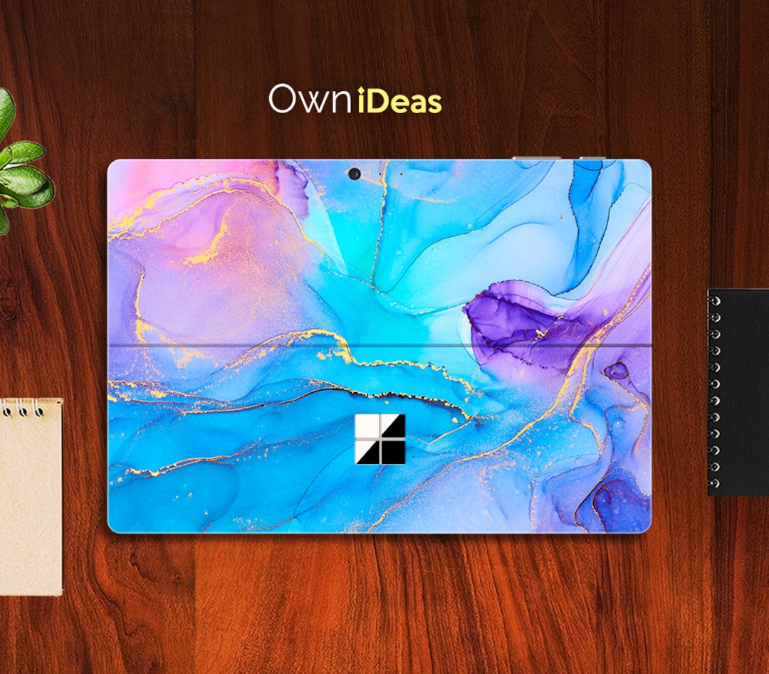 Surface Pro Decals Colorful Marble Texture Personalized Gift Fits ...