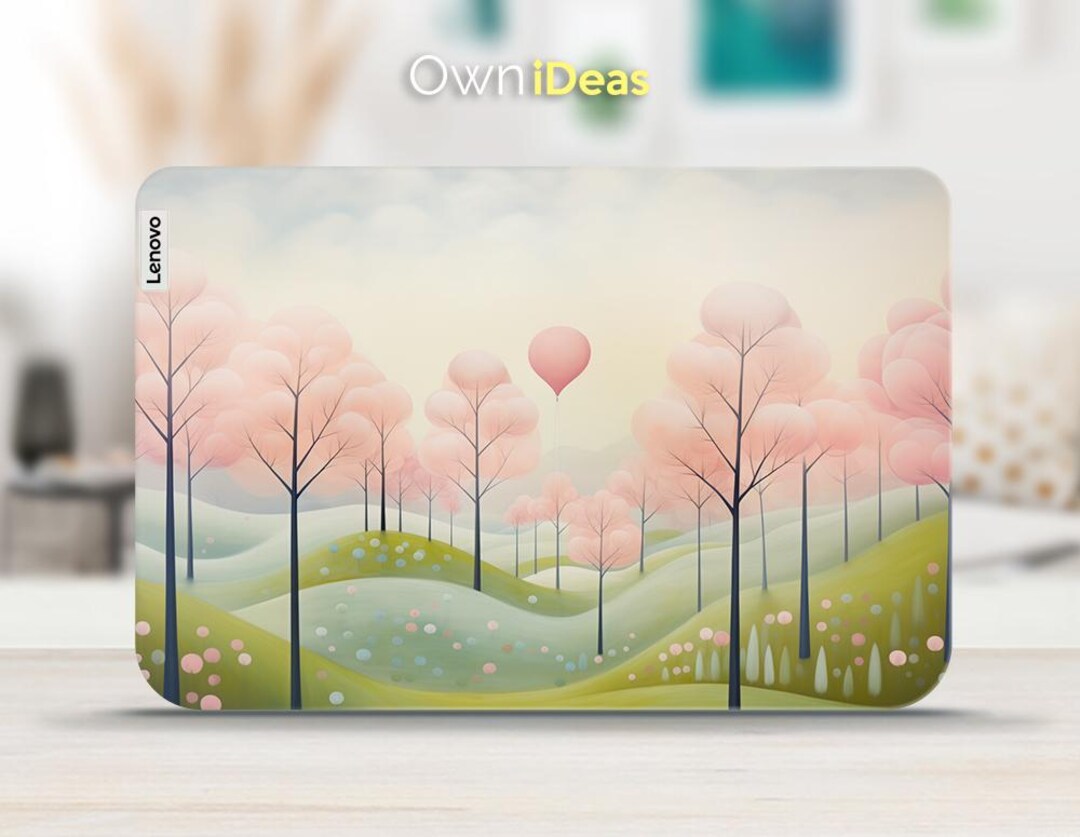 Lenovo Laptop Vinyl Sticker Pink Tree Design Personalized Gift for Yoga ...
