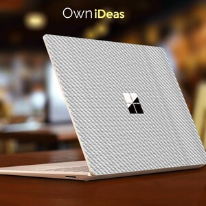 Surface Pro Laptop Solid Color Sticker Fiber Silver Personalized Gift ...