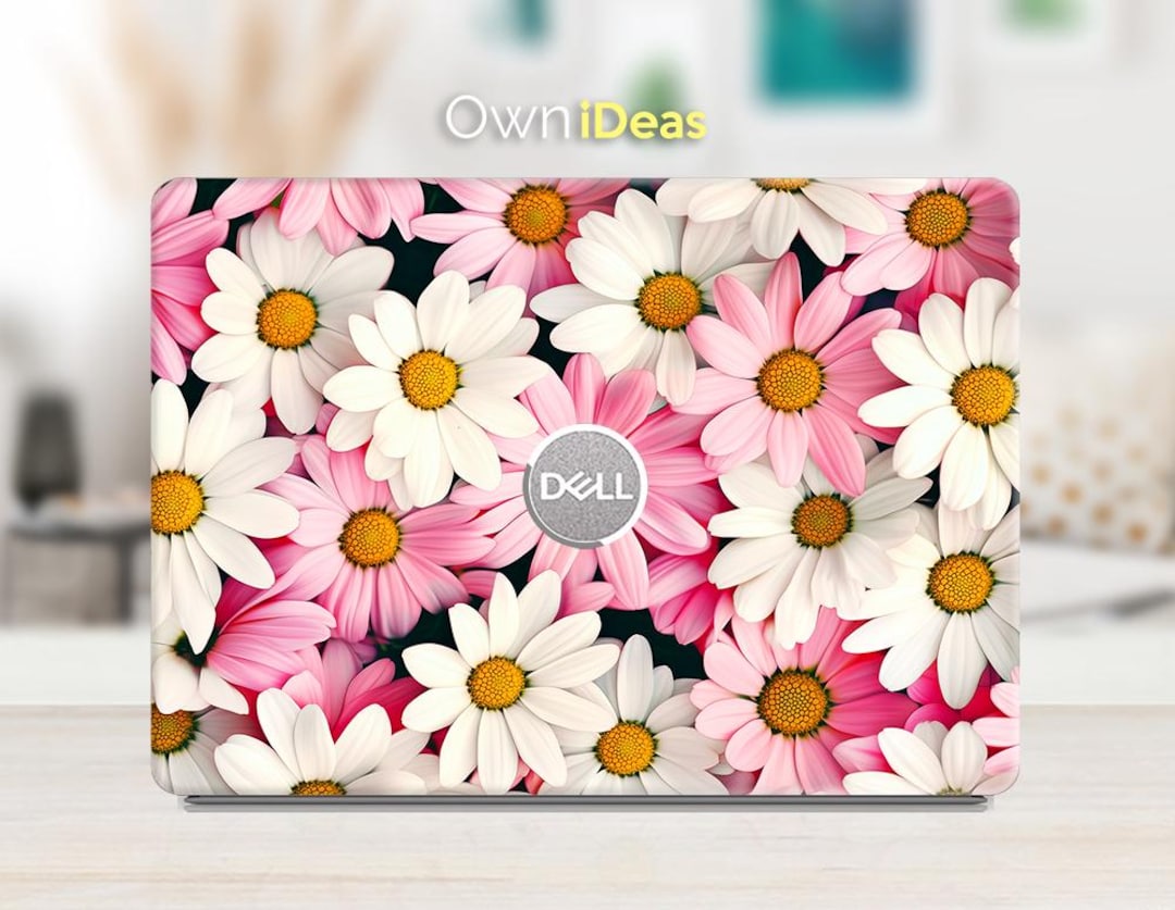 Dell Laptop Skin Pink Fantasy Flower Design Personalized Gift for ...