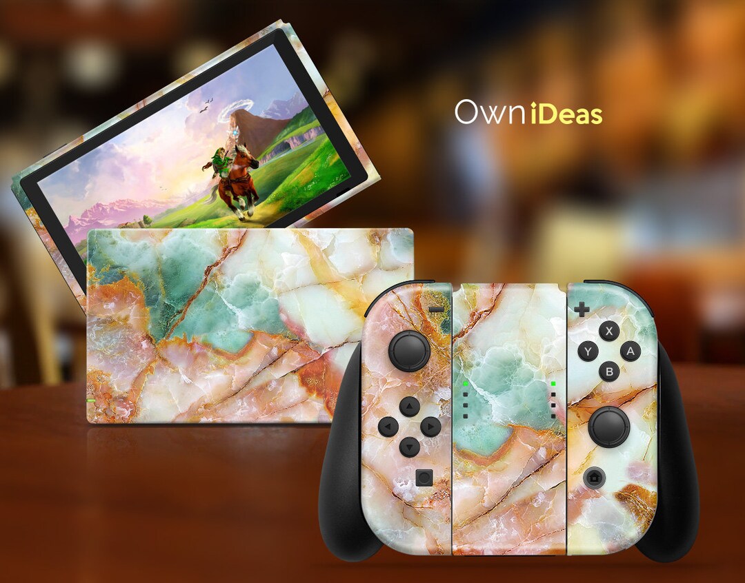Personalized Nintendo Switch Accessories, Unique Marble Texture Design ...