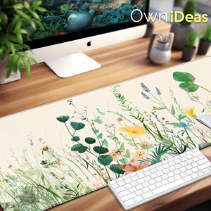 Landscape Desk Mat Green Plant Mat Office Accessories Custom Mouse Pad ...