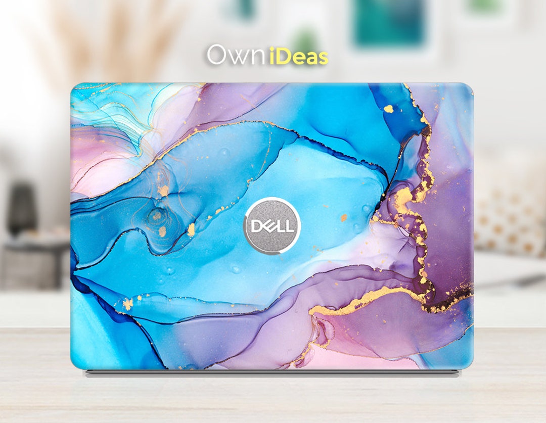 Dell 13 Inch Laptop Skin, Color Marble Texture, Personalized Gift, Fits ...
