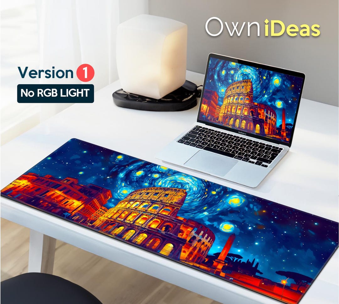 Gaming Desk Mat Personalized Computer Mouse Pad Oil Painting ...