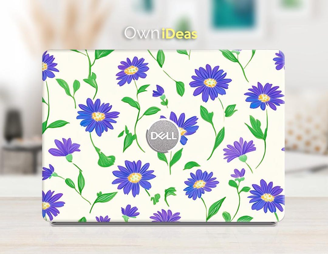 Dell Latitude 7440 Laptop Sticker Purple Flower Pattern Personalized ...