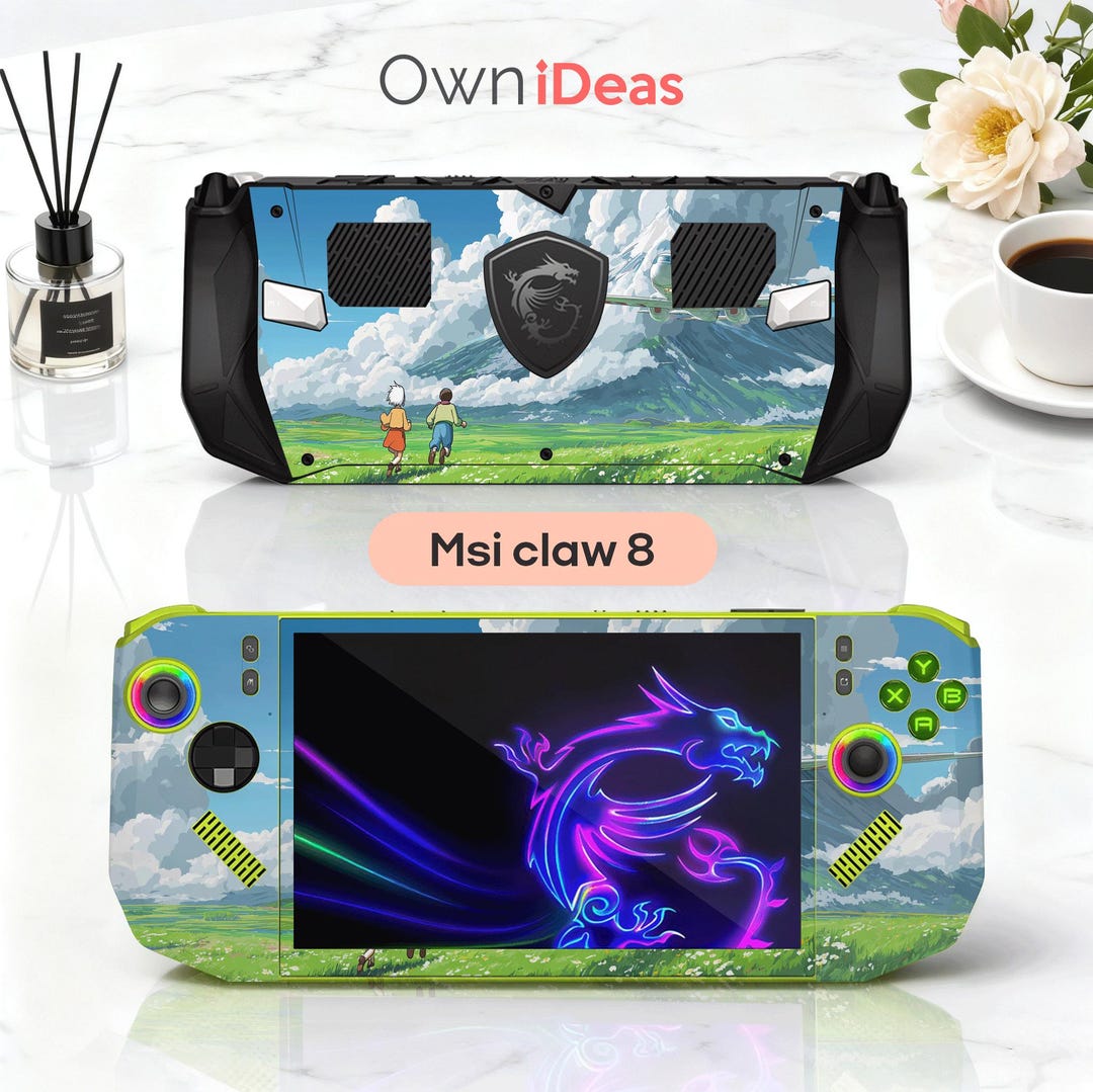 Msi Claw 8 Ai Skin With Clear Case Anime Adventure Design, Making It A ...