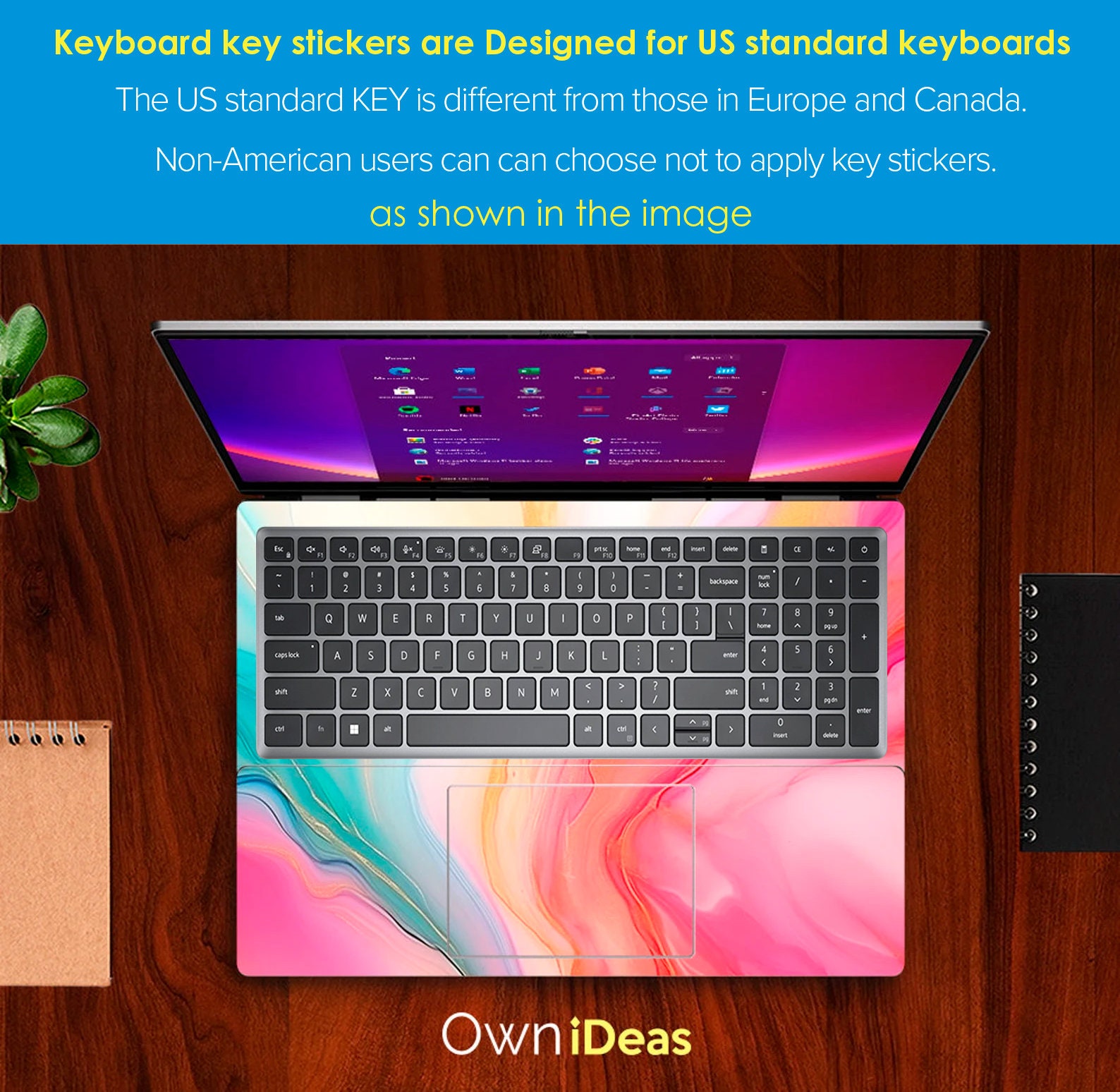 Hp Envy X360 Skin Aesthetic Colorful Oil Painting Glitter Decal ...