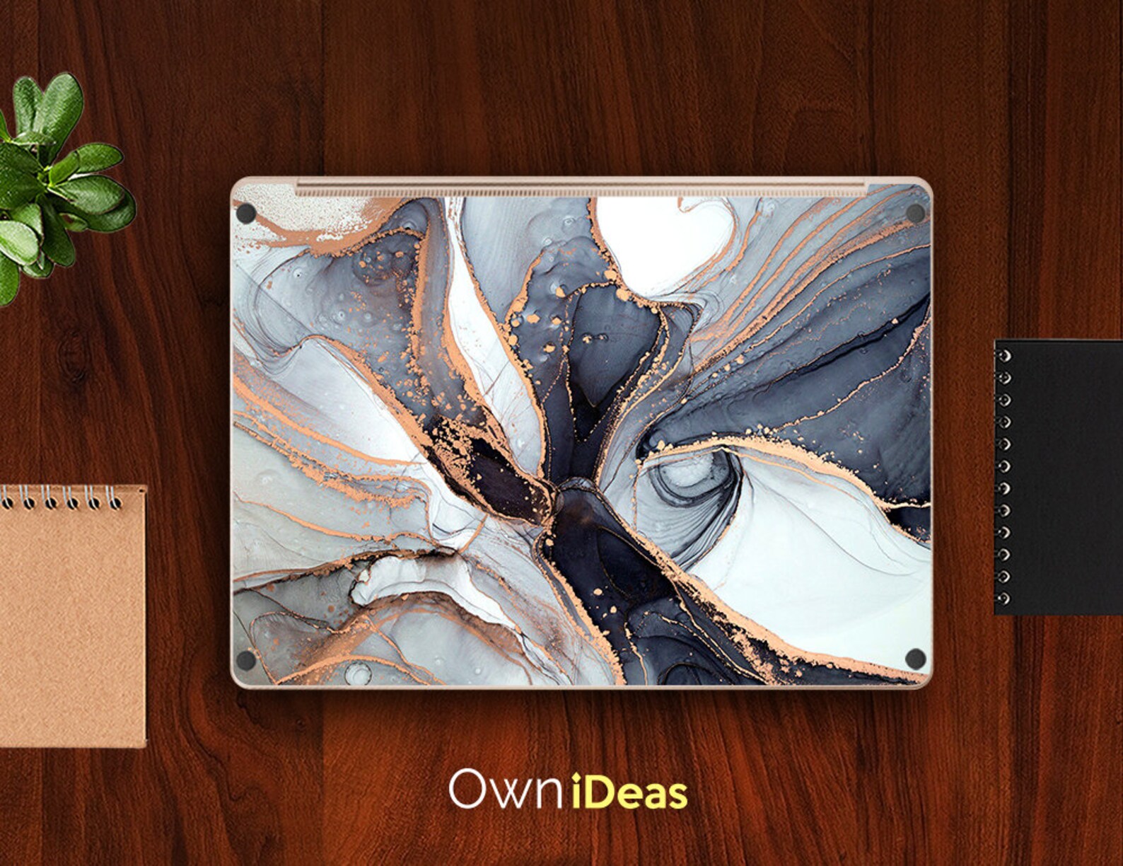 Surface Book Skin, Black Marble Texture Customizable Personalized Gifts ...