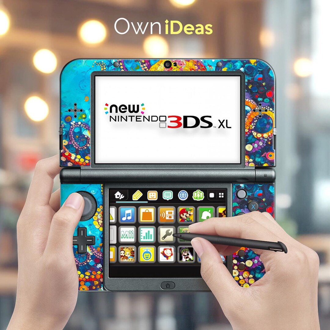 Custom New 3ds Xl Gaming Skin With Clear Case Colorful Octopus Design ...
