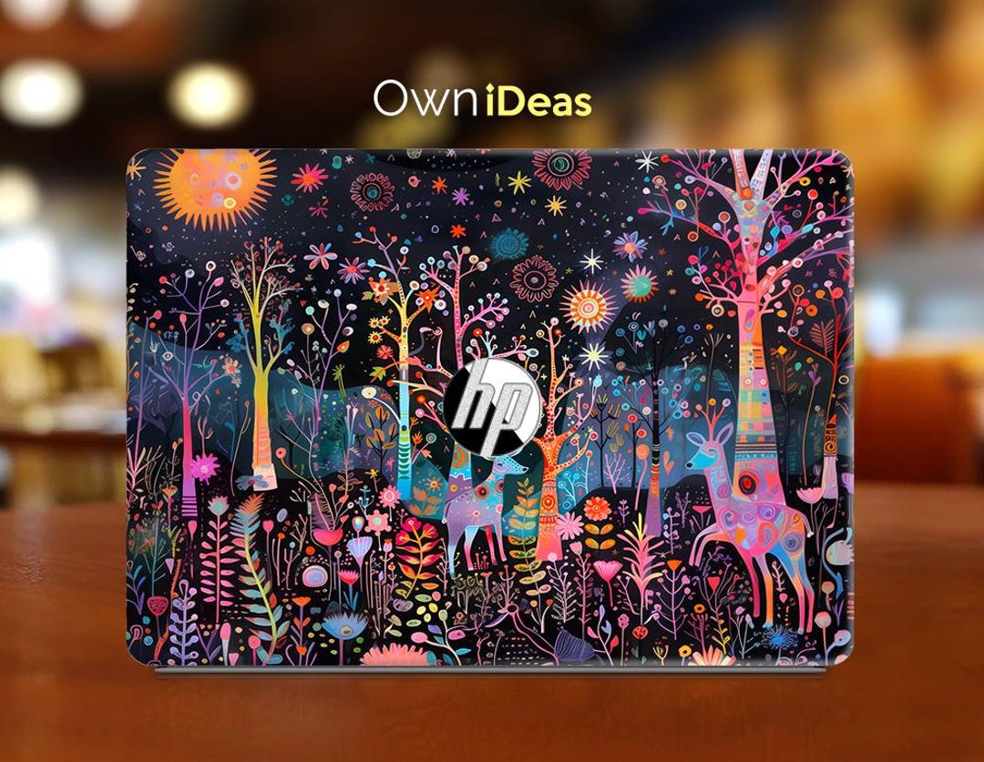 Hp Laptop Decal Colorful Tree Pattern Personalized Gift for Hp Spectre ...