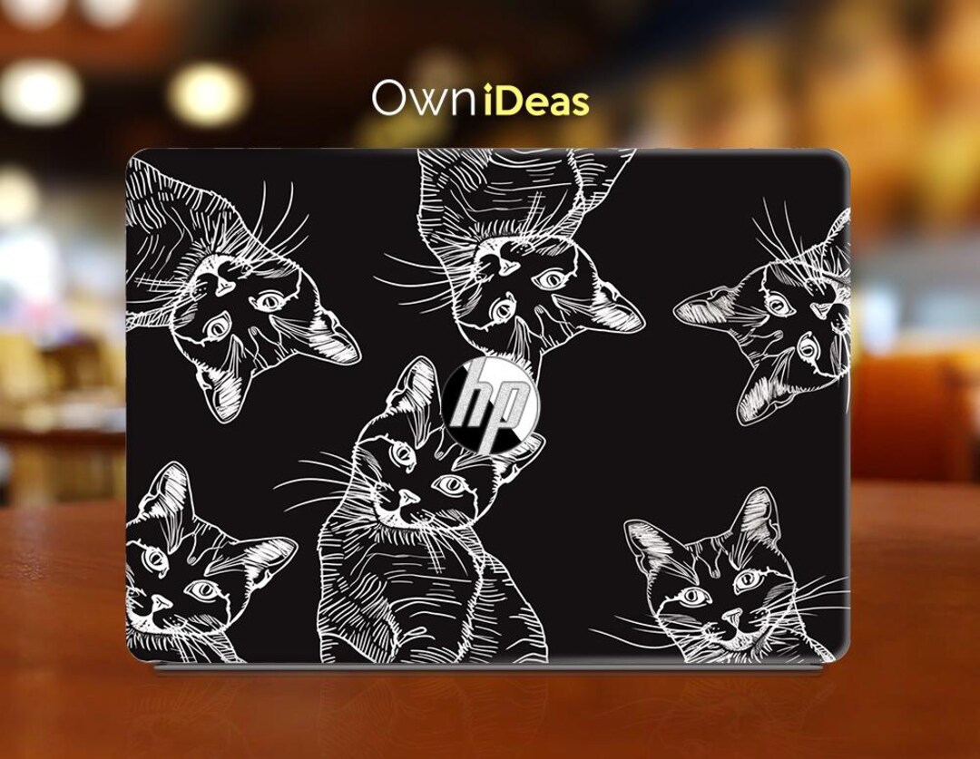 Hp Spectre Laptop Decal Line Cat Pattern Personalized Gift for Envy ...