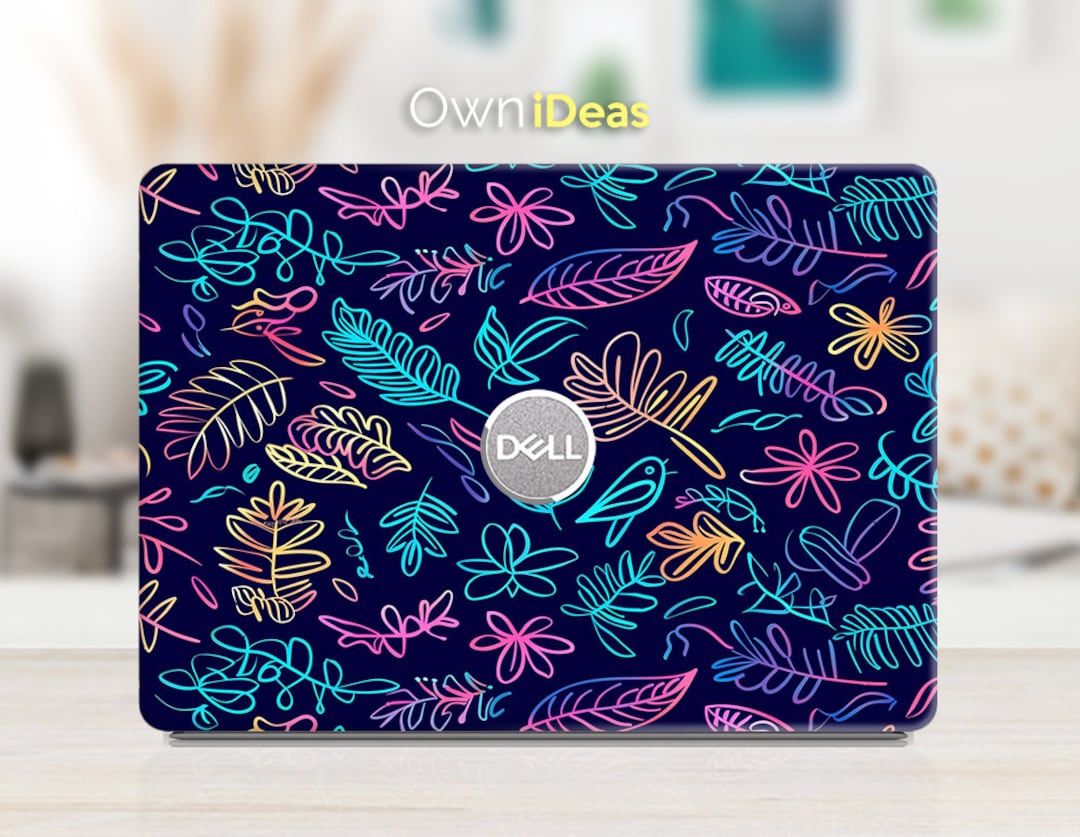 Dell Laptop Sticker Feather Design Personalized Custom Gift for Friends ...