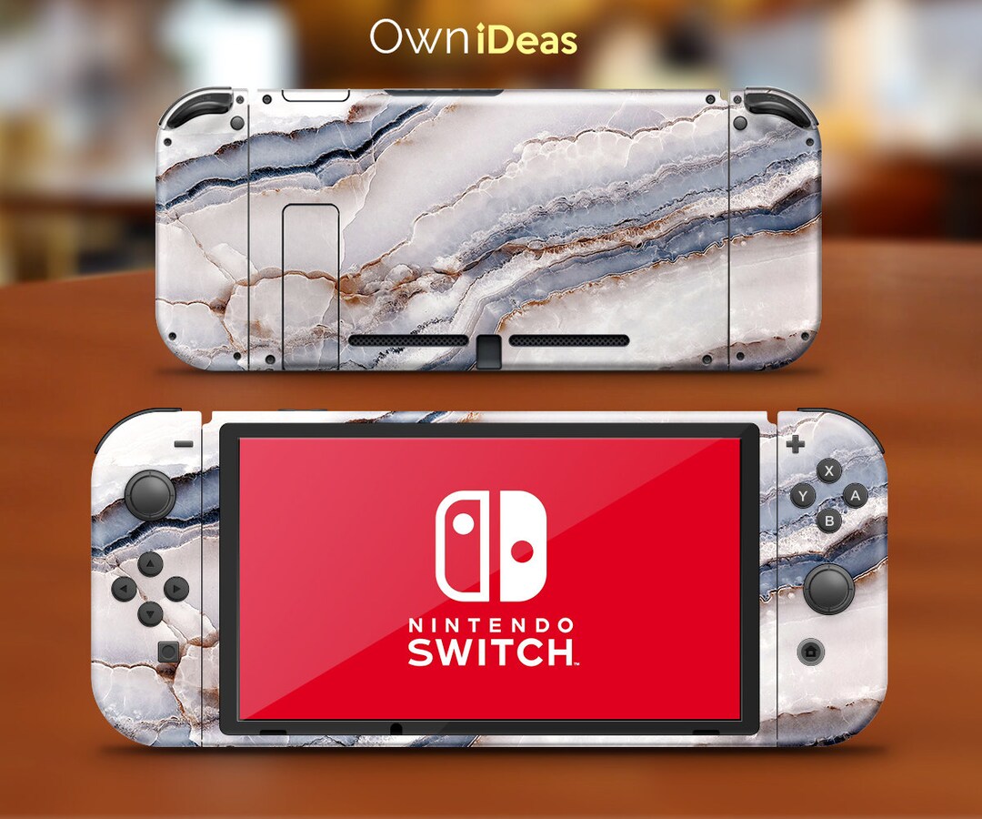 Nintendo Vinyl Sticker Marble Texture Design Personalized Gifts Switch ...