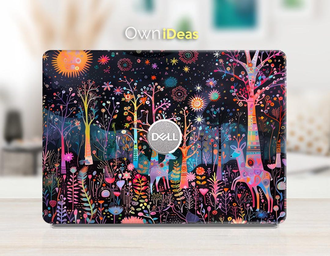 Dell Latitude Laptop Decal Fancy Woods Design Thank You Gift Vinyl ...