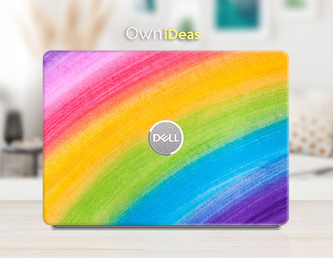 Dell Laptop Skin, Rainbow Painting, Personalized Customizable Gift ...