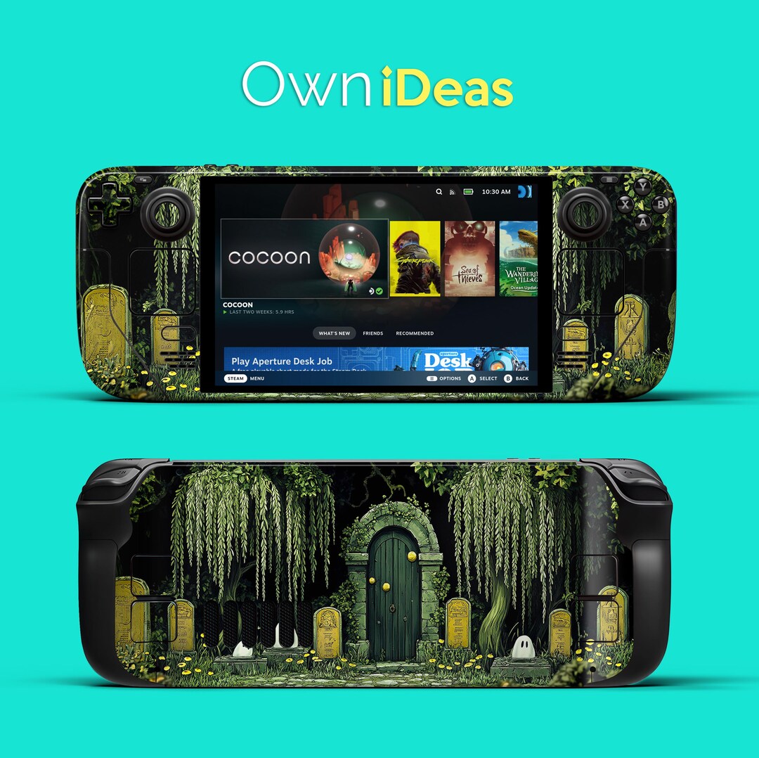 Eye-catching Steam Deck Vinyl Skin Ghost Guard Design Customize Your ...