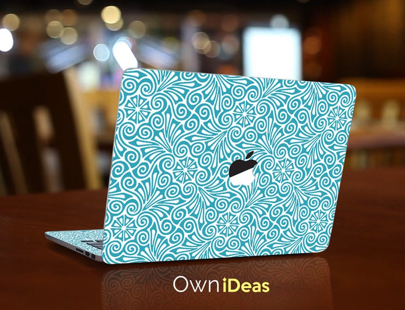 Blue Floral Macbook Air Skins 13 Inch Mandala Patterns Design - Etsy