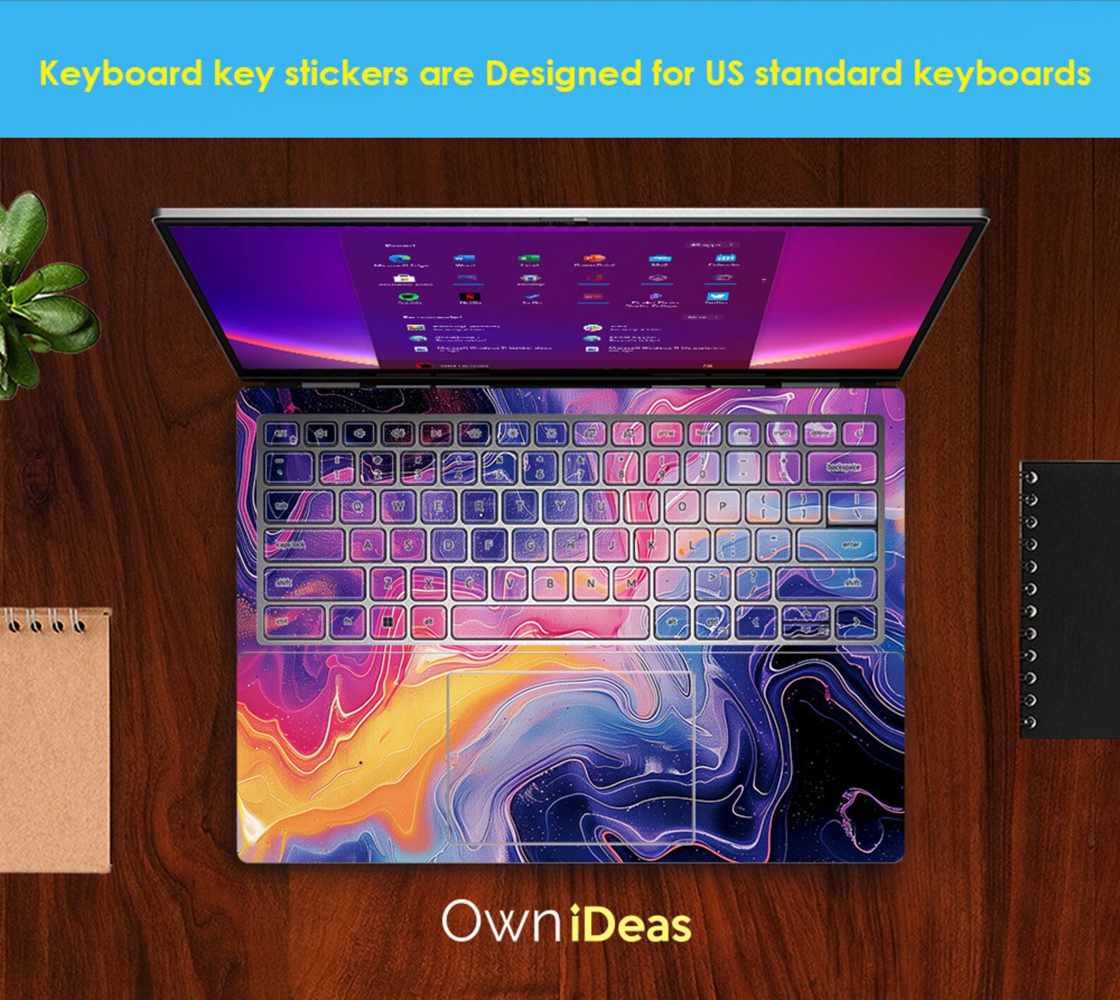 HP Laptop Stickers Custom Colorful Oil Painting Design Gifts for ...