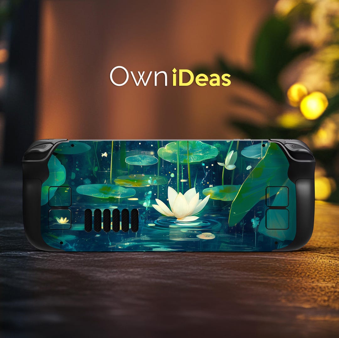 Green Lotus Pond Design Steam Deck Oled Skin Protective Film Vinyl ...