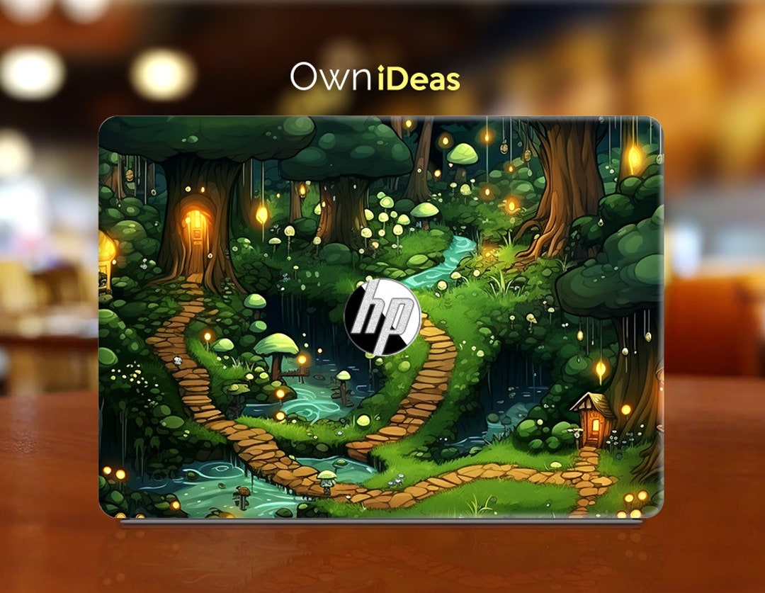 Hp Envy Skin Tranquil Forest Path Design Glitter Decal Sticker ...