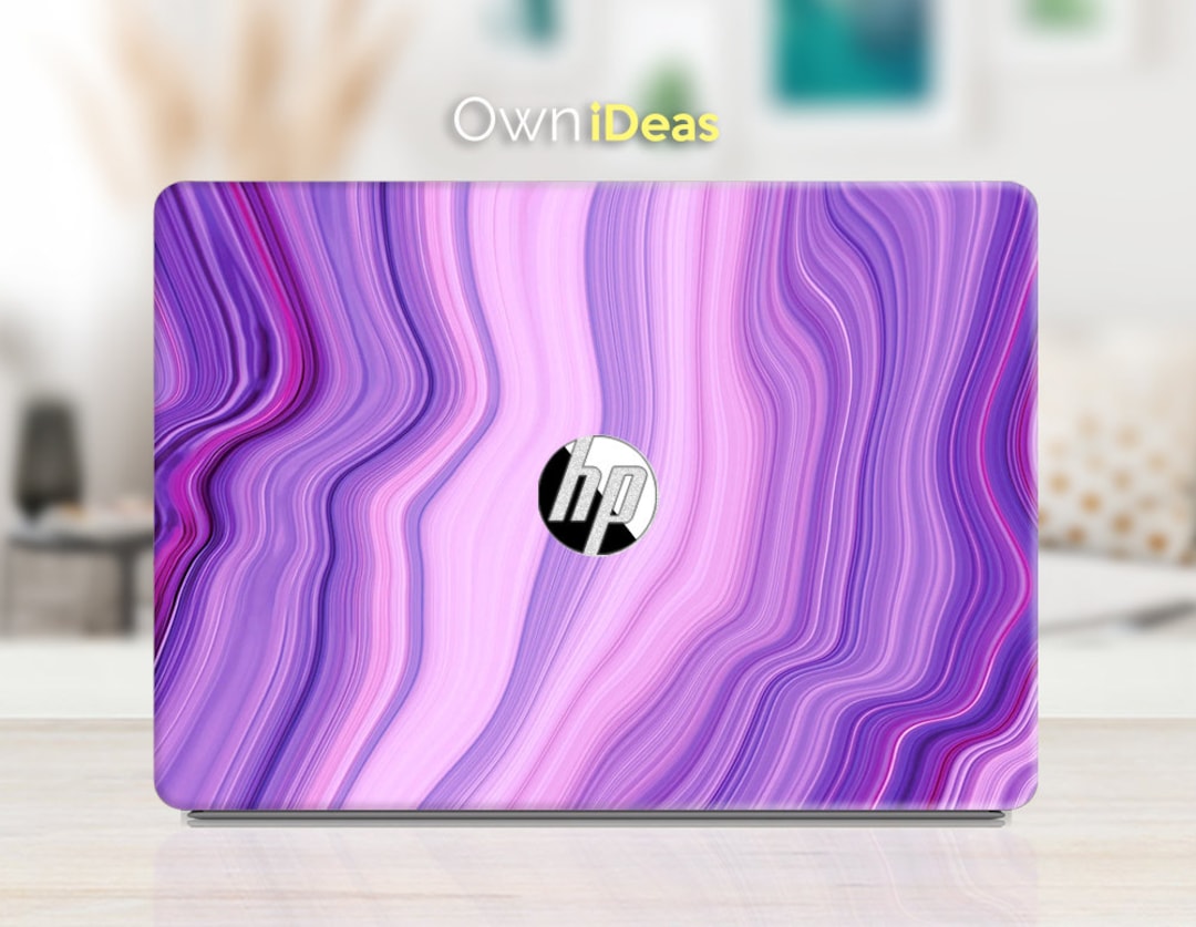 Marble Laptop Skin Hp Purple Curve Personalized Gift Fits Hp Spectre ...