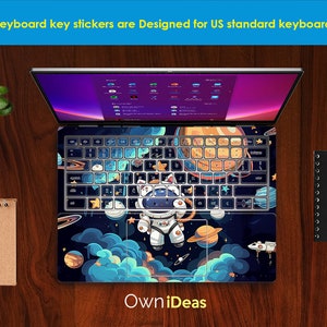 Dell Laptop Sticker Cute Astronaut Design Custom Decal Personalized ...