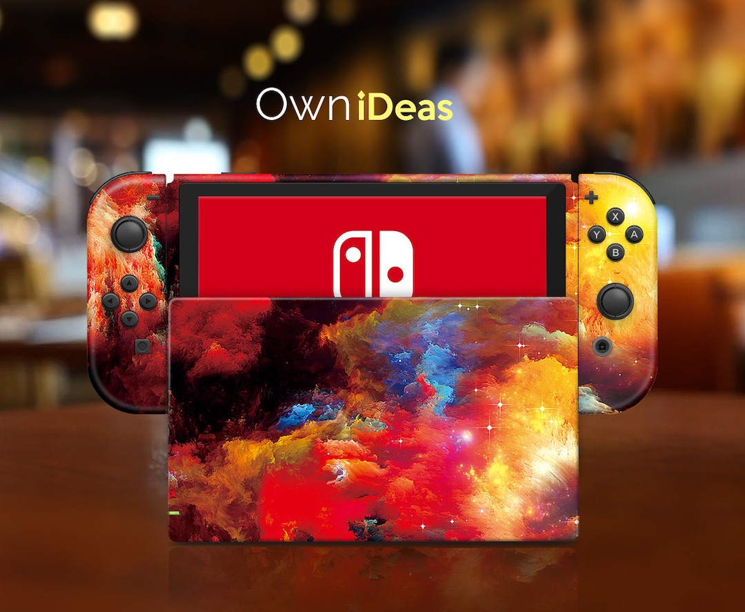 Artistic Color Design, Personalized Nintendo Switch Accessories Sticker ...
