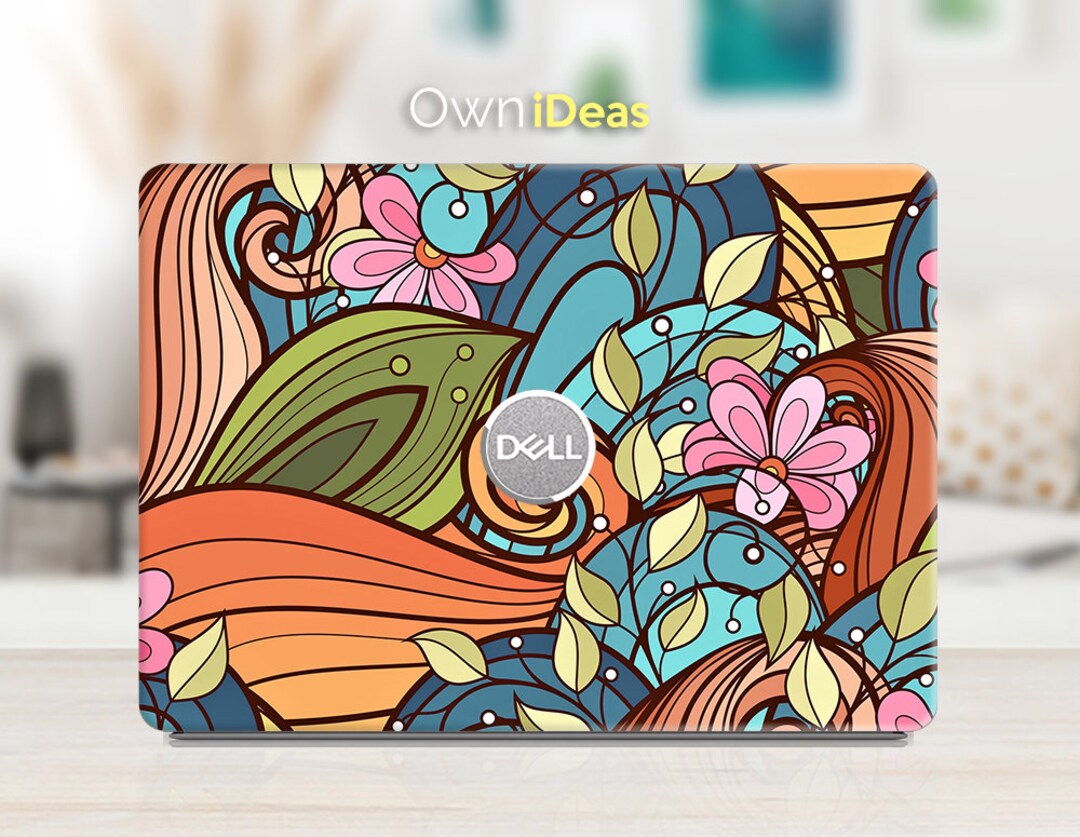 Dell Notebook Skin Color Flower Pattern Desig Personalized Customizable ...